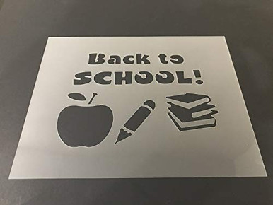 Back To School Stencil 1 Reusable 10 mil Thick 8in x 10.5in sheet ...