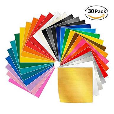 Adhesive Vinyl Sheets - 30 Pack 12'' X 12'' Premium Permanent Self ...