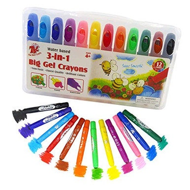 TBC Water Based Crayons Set of 12 Gel Crayons - Washable Crayons ...