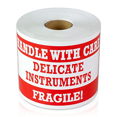 3 inch x 5 inch Delicate Instruments Fragile Handle with Care Labels ...