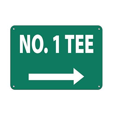 DYLAN MILLER Safety Sign - Right Tee Golf Course No 1 Tee Activity Sign ...