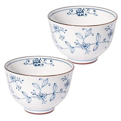 Minoru Touki Pottery Wobble Sencha Green Original Line arabesque 9 Diameter x Height 6 cm 2 Pack ...