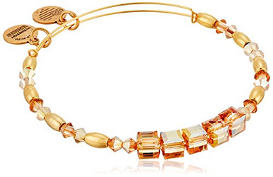 Alex and Ani inch Swarovski Beaded inch Glow Expandable Wire Gold Bangle Bracelet ...