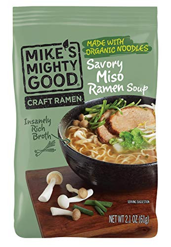 Mikes Mighty Good Craft Ramen Savory Miso Soup 2.1 Ounce Pillow Pack 7 ...