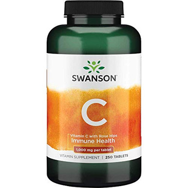 Swanson Vitamin C with Rose Hips Immune System Support Skin Cardiovascular Health Antioxidant ...
