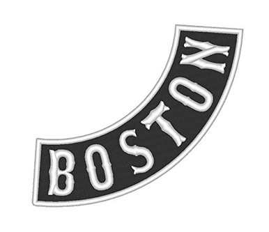Custom Embroidered Boston Side Rocker Motorcycle Biker Patch 7 inch A ...