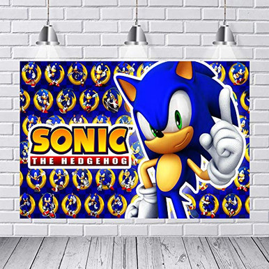 Sonic Boom Video Game Birthday Backdrop Sonic The Hedgehog Birthday ...