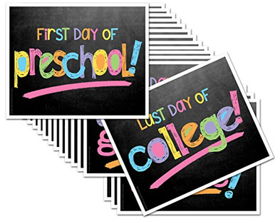 First Day of School Chalkboard Signs Includes Last Day, 8" x 10 ...