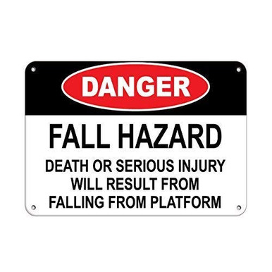 DYLAN MILLER Safety Sign - Fall Hazard Death Serious Injury Falling ...