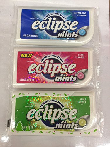 Eclipse Powerful Sugar-Free Mints x 3 pack Mini - Peppermint plus Berry ...