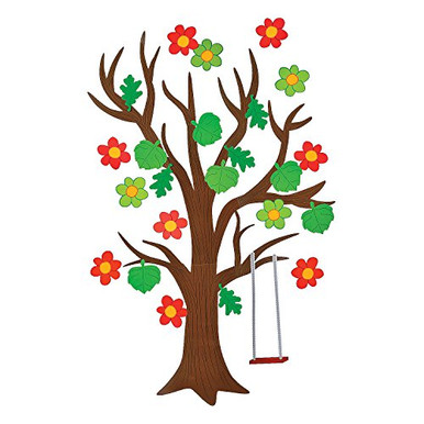 Classroom Giant Tree with Seasonal Cutouts - 136 Pieces of Spring ...