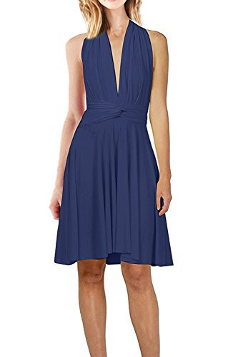 Womens V Neck Short Flowy Transformer Convertible Multi Way Wrap ...