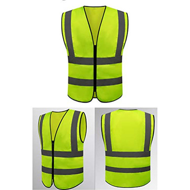 10 Pcs High Visibility Reflective Safety Vest Reflective Silver Strip ...