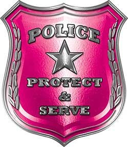 Interior Wall Design Protect and Serve Police Law Enforcement Decal in ...