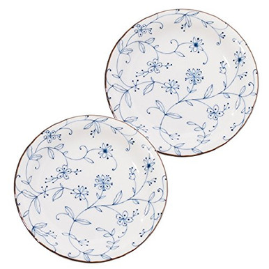 Minoru Touki yuragi Medium Plate Original Line arabesque 5?Dimension 2?Piece ?6.6xH1in 15.03oz ...