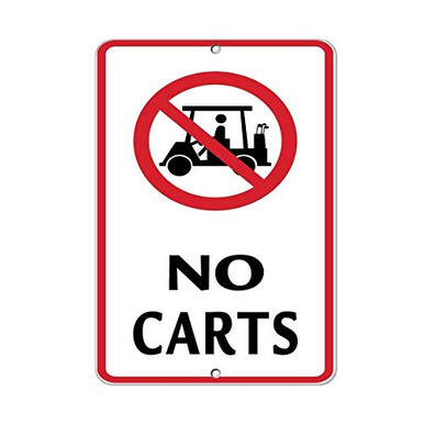 Tin Sign No Carts with Graphic Activity Sign Golf Metal Sign Golf Cart ...