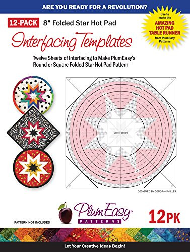 Folded Star 8-inch Hot Pad Interfacing Templates 12-pack: 12 Custom ...