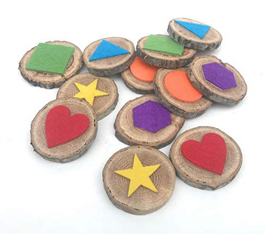 Wooden Geometric Shapes and Colors Memory Game Handmade Wooden Toy ...