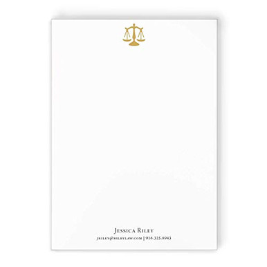 JUSTICE NOTEPAD - Personalized Attorney Law School Scales JD Lawyer ...