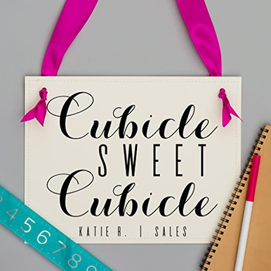 Cubicle Sweet Cubicle Sign for Office Desk Coworker Gift Work Decor ...
