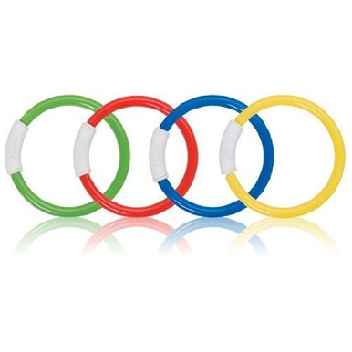 INTEX Underwater Swimming/Diving Pool Toy Rings - (2 Pack), Assorted ...