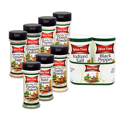 Spice Time Starter Seasoning Bundle Variety Pack 8 Spice Shaker Gift ...
