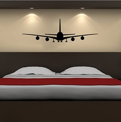 Airbus A-380 Super Jumbo Jet Airplane Silhouette Vinyl Wall Decal ...