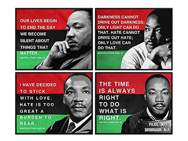 Martin Luther King Jr. Inspirational Wall Art -8x10 Set - Motivational ...