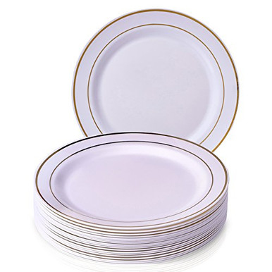 PARTY DISPOSABLE 20 PC DINNERWARE SET | 20 Dinner Plates | Heavy Duty ...