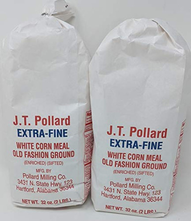 JT Pollard Extra-Fine White Cornmeal Bundle - 2 x 32 Oz J.T. Pollard ...