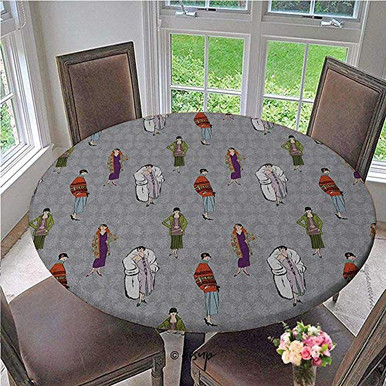 Table Covers Flapper Girls 20s Style Pattern Retro Womens Fashion Party ...