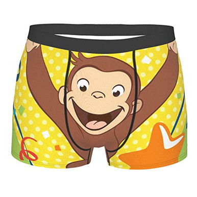 Curious George Mens Boxer Briefs Fashion Underwear Regular Long Leg ...