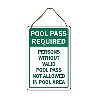 Rupert Gibsona Warning Sign Safety Sign Pool Pass Required Sign Notice ...