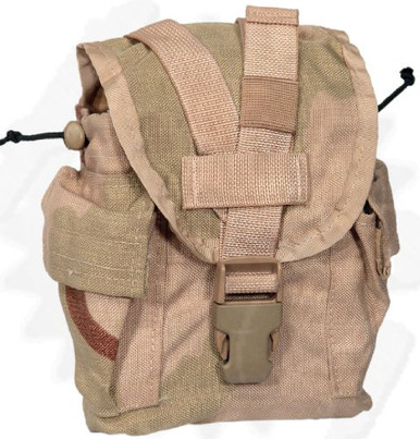 Military USGI Desert Camo 1 Quart Canteen Pouch General Purpose Dump ...