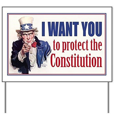 E and M Designs to Protect The Constitution Yard SignYard Sign Vinyl ...