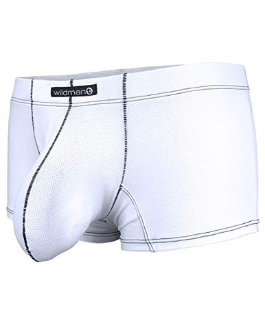 Wildmant Stitch Big Boy Pouch Boxer Brief - White - Warehousesoverstock