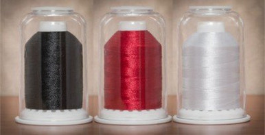 Hemingworth 1000 m Embroidery Thread Color Set, Black - White - Red ...
