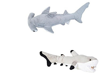 Adventure Planet Set of 2 Plush 13" SHARKS - BLACK TIP & HAMMERHEAD ...
