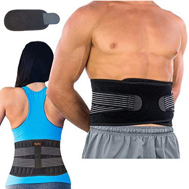 BodyMoves Back Brace Lumbar Support SMALL for men and women with Dual ...