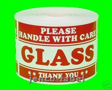 Jenco-Label ML23103 500 2x3 Glass Handle with Care Labels Sticker ...