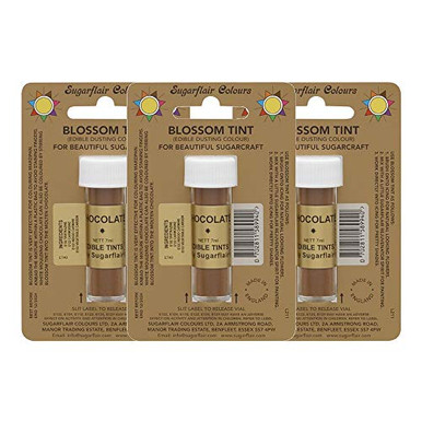 3 x Sugarflair Chocolate Edible Blossom Tints Food Colour Colouring ...