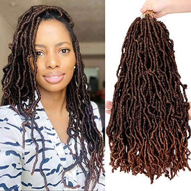 24 Inch New Nu Faux Locs Crochet Hair 6 Packs Ombre Gypsy Locs Crochet ...