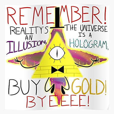 VQNTHINH Bill Cipher Gravity Falls Cartoon Tv Show Triangle I S Poster ...