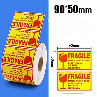 Fragile Stickers 1 Roll 1000 Labels Fragile - Handle with Care - Keep ...