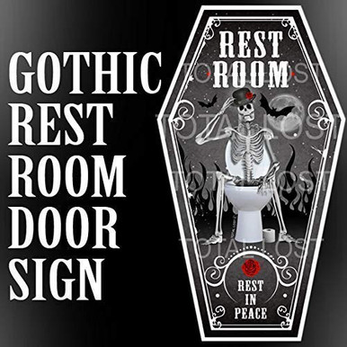 Gothic door sign coffin shape gothic decor gothic art gothic home decor ...