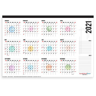 2021 Yearly Wall Calendar - Laminated and Erasable 12 Month Poster ...