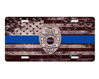 American Flag Public Safety Series Police Officer License Plate ...