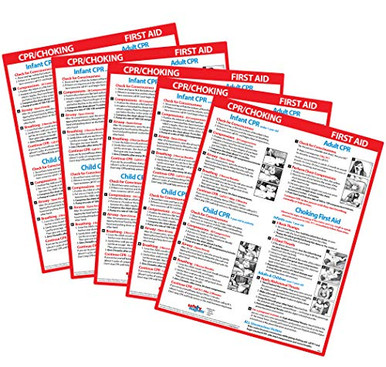 5 Pack Infant CPR and Choking Magnetic Laminated Card - Baby Infant ...