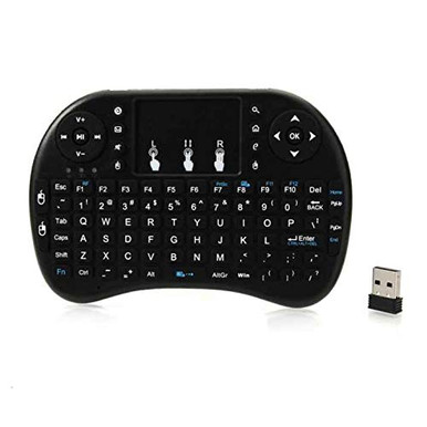 Mini 2.4GHz LED Backlight Wireless Keyboard with Touchpad Black ...