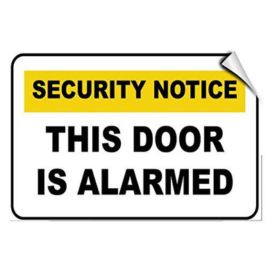 Security Notice This Door is Alarmed Security Warning Stickers Lable ...
